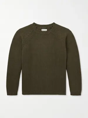 BODE Ribbed-knit Cashmere Sweater