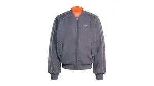 Adidas Superstar Reversible Bomber Jacket - Grey Strata Semi Impact Orange