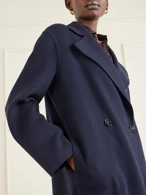 Stella McCartney Double-breasted Wool Coat - Blue