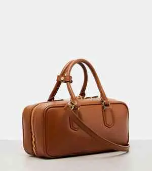 Miu Miu Arcadie Large Leather Top-handle Bag - Brown