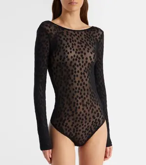 Wolford Sweet Dots Bodysuit - Black