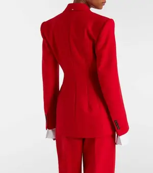 Sportmax Double-breasted Peplum Blazer