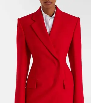 Sportmax Double-breasted Peplum Blazer
