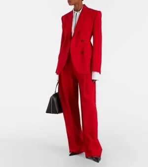 Sportmax Double-breasted Peplum Blazer