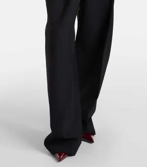 Sportmax Pleated Low-rise Wide-leg Trousers