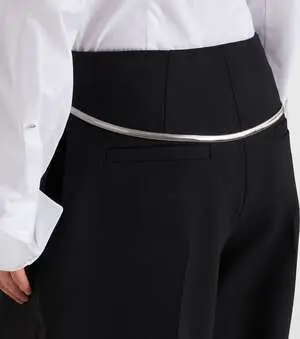 Sportmax Pleated Low-rise Wide-leg Trousers