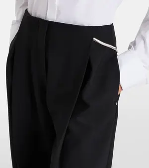 Sportmax Pleated Low-rise Wide-leg Trousers