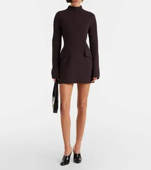 Sportmax Peplum Gabardine Minidress