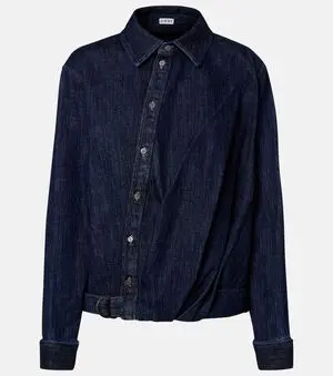 Loewe Gathered Denim Shirt