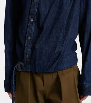 Loewe Gathered Denim Shirt
