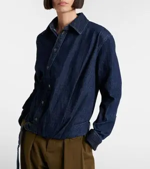 Loewe Gathered Denim Shirt