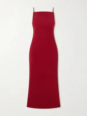 Givenchy Draped Cady Midi Dress - Red