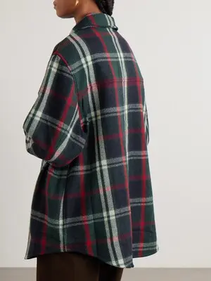 Polo Ralph Lauren Oversized Checked Wool-blend Shirt Jacket