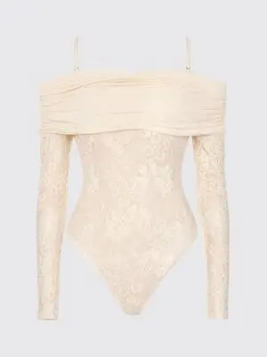 Zimmermann Off-the-shoulder Lace Bodysuit - Beige