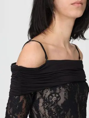 Zimmermann Lace Bodysuit With Off-the-shoulder Neckline - Black