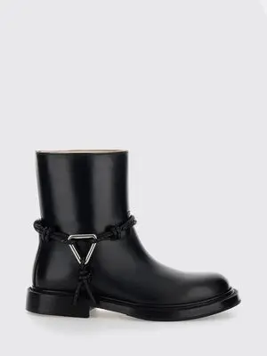 Bottega Veneta Braided Leather Ankle Boots - Black
