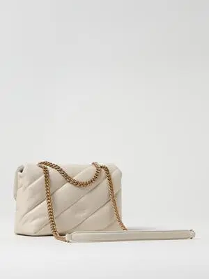 Pinko Quilted Shoulder Bag With Chain Strap - White