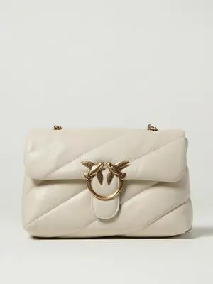 Pinko Quilted Shoulder Bag With Chain Strap - White