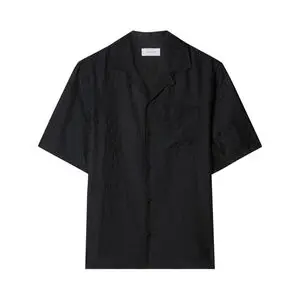 Off-White Logo Jacquard Camp Collar Shirt
