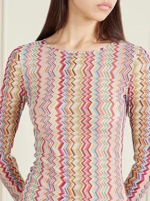 Missoni Striped Stretch-jersey Mini Dress
