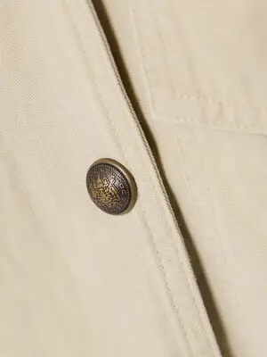 MARANT ETOILE Nevala Double-breasted Cotton And Linen-blend Twill Jacket - Neutrals