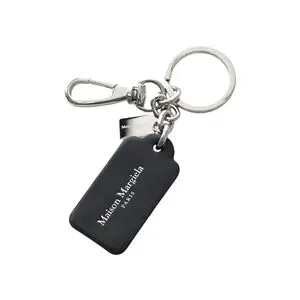 MAISON MARGIELA Small Double Tag Keyring - Black