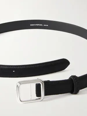 Lié Studio The Georgia Wide Calf Hair Belt - Black