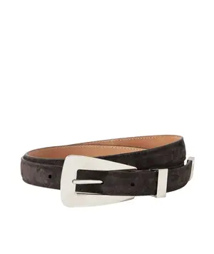 Khaite Lucca Suede Belt - Brown