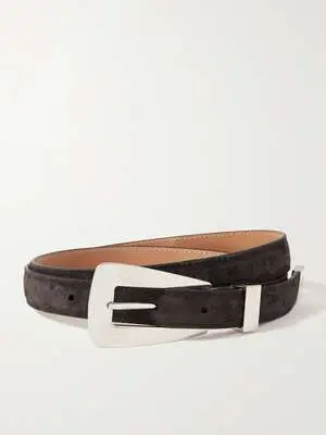 Khaite Lucca Suede Belt Chocolate
