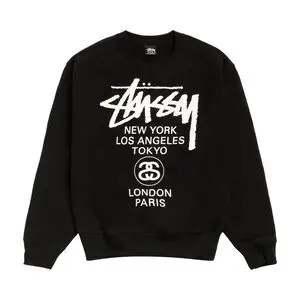 StÜssy World Tour Crew - Black