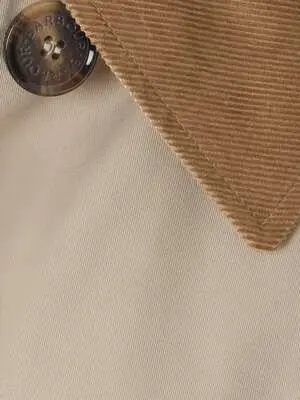 Barbour Belted Corduroy-trimmed Cotton-blend Twill Trench Coat
