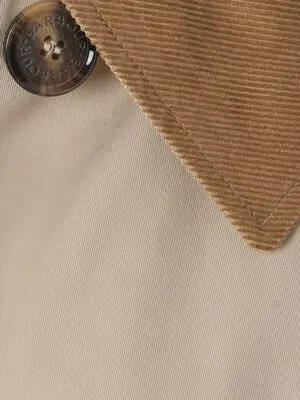 Barbour Belted Corduroy-trimmed Cotton-blend Twill Trench Coat - Neutrals