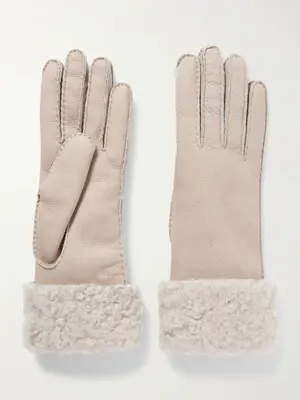 Brunello Cucinelli Shearling Gloves - Gray