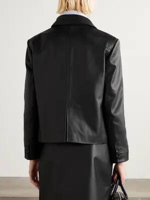 Bally Cropped Leather Jacket