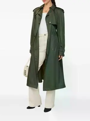 Burberry Hooded Belted Nylon Trench Coat