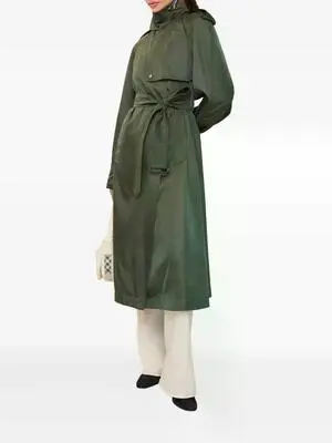 Burberry Hooded Belted Nylon Trench Coat