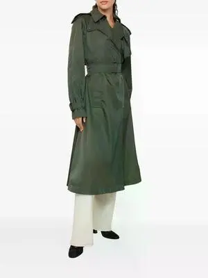 Burberry Hooded Belted Nylon Trench Coat