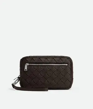 Bottega Veneta Intrecciato Small Pouch With Wristlet - Fondant