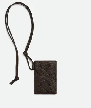 BOTTEGA  VENETA Intrecciato Badge Holder - Fondant