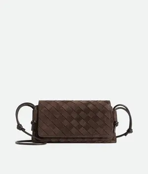 Bottega Veneta Intrecciato Suede Pouch - Fondant