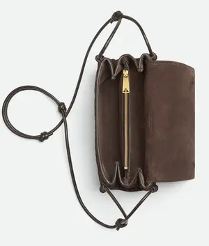 Bottega Veneta Intrecciato Suede Pouch - Fondant