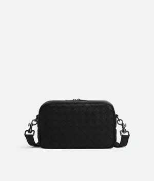 BOTTEGA  VENETA Small Intrecciato Camera Bag - Black