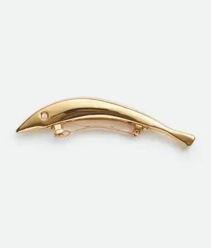 BOTTEGA  VENETA Sardine Hair Clip - Yellow Gold