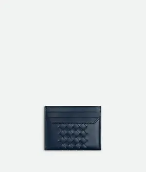BOTTEGA  VENETA Intrecciato Piccolo Card Case - Neptune