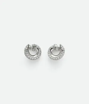 BOTTEGA  VENETA Small Sardine Stud Earrings - White