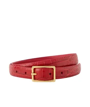 Anderson's Croc-effect Leather Belt - Red