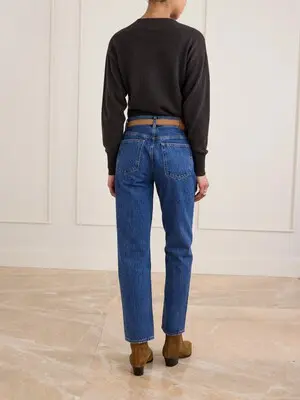 ANINE BING Kate Mid-rise Slim-leg Jeans - Blue