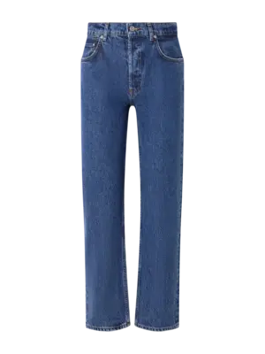 ANINE BING Kate Mid-rise Slim-leg Jeans - Blue