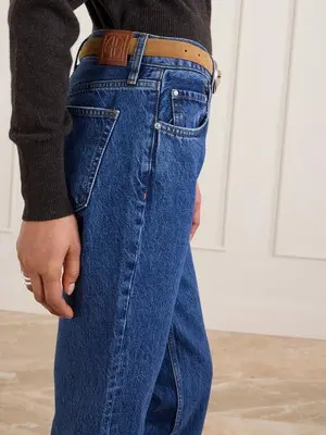 ANINE BING Kate Mid-rise Slim-leg Jeans - Blue