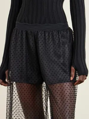 Alaïa Polka-dot Fil Coupé Organza Wide-leg Pants
